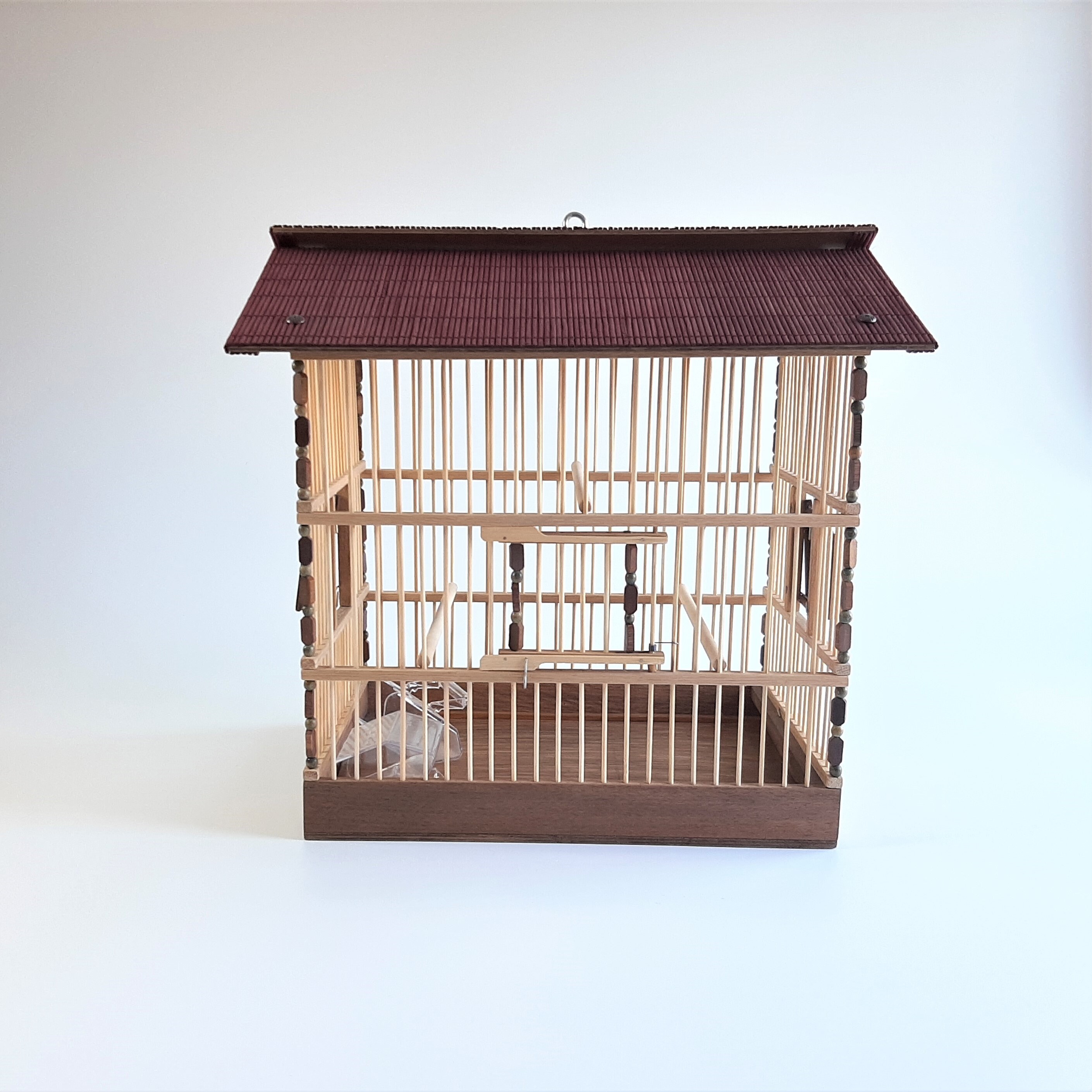 Handmade Bird Cage / Wooden Bird Cage Bamboo / Canary Cage / | Etsy