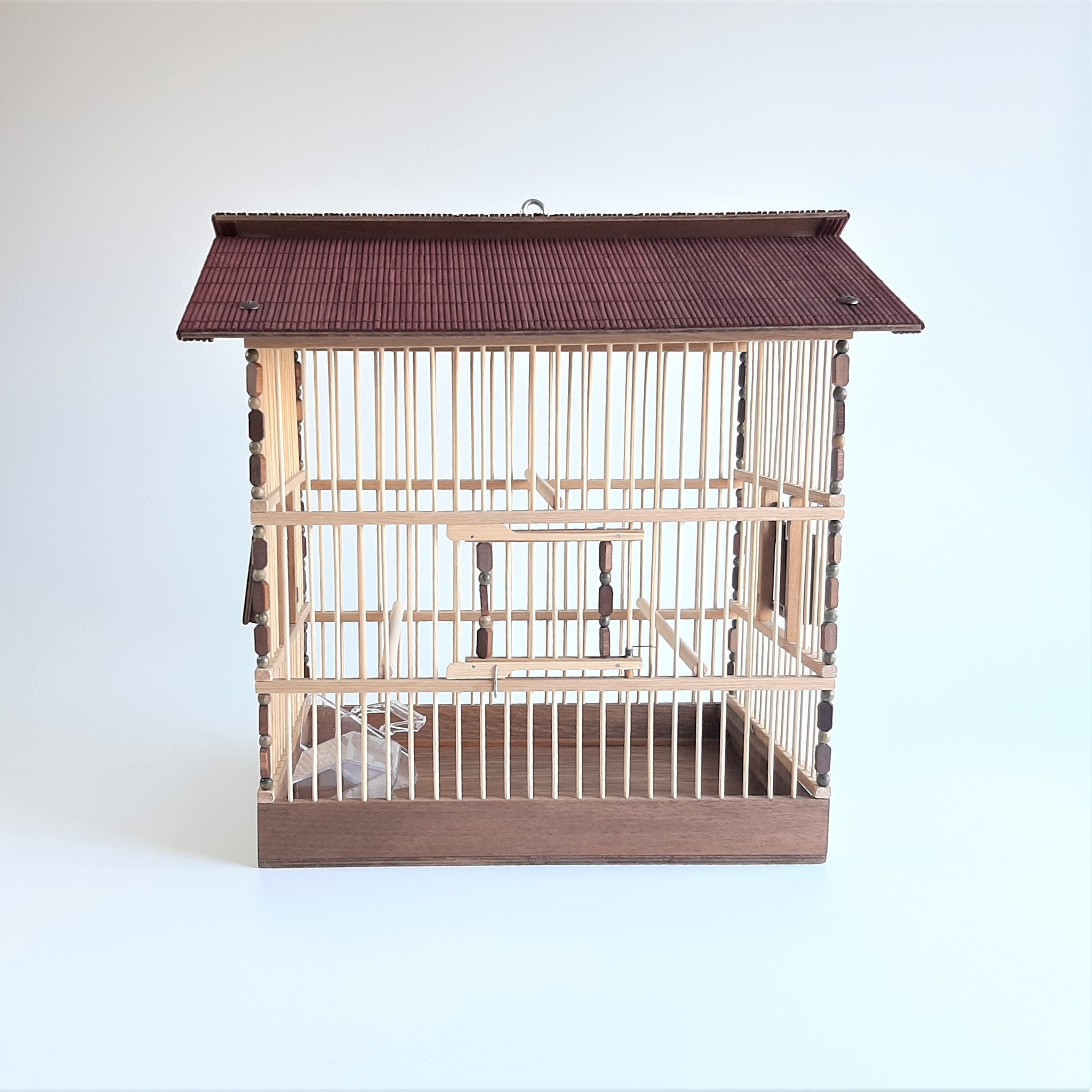 Handmade Bird Cage / Wooden Bird Cage Bamboo / Canary Cage / | Etsy