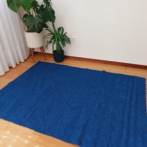 Large Royal Blue Rug / Area Rugs / Washable Rug / Soft Rug / Living ...