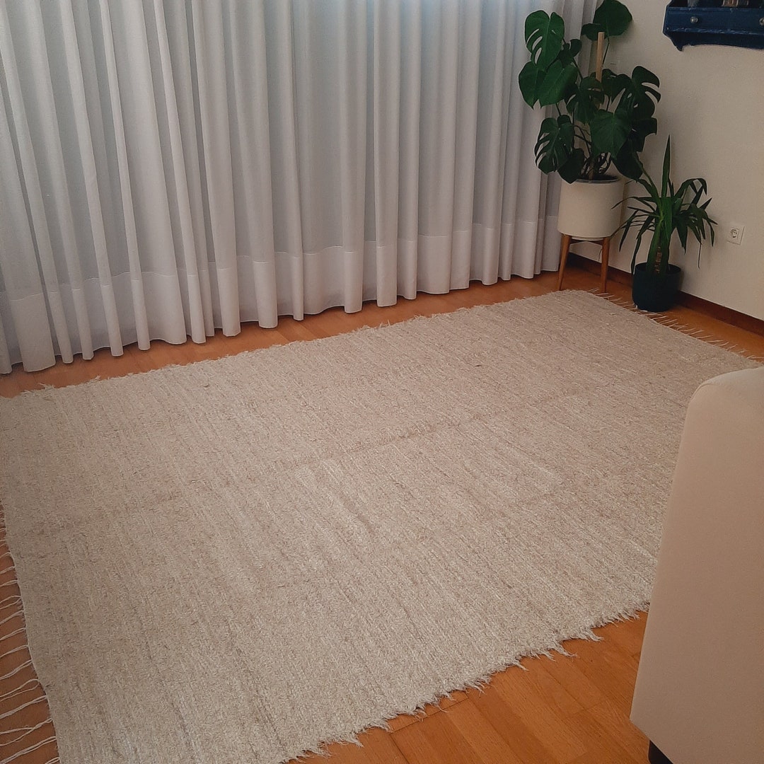 Extra Large Mixed Cream Brown Rug 300x200cm / Soft Rug / Cotton Rug ...
