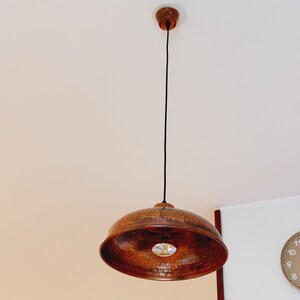 Round Copper Lampshade / Lampshades / Handmade Lampshade / Modern Decor ...