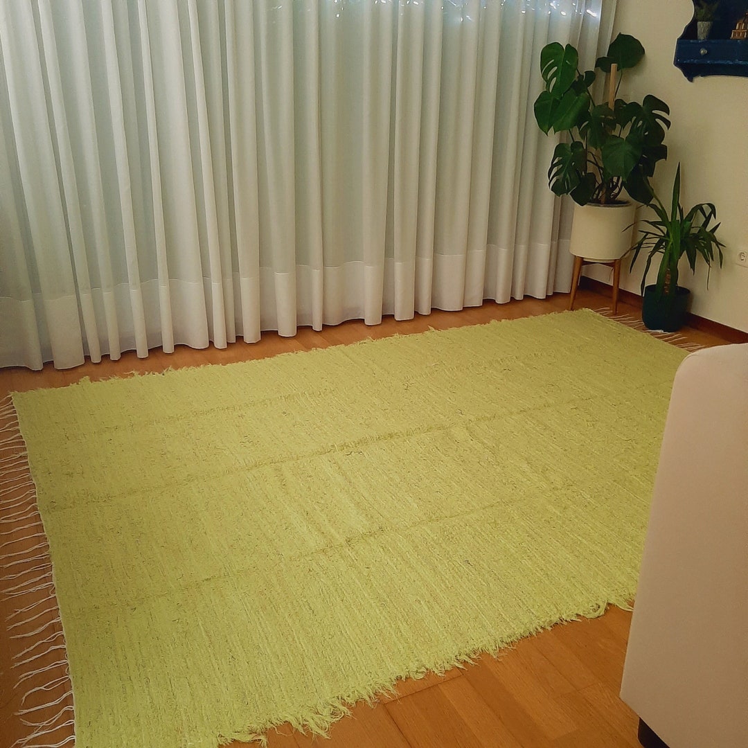 Extra Large Light Lime Green Rug / Bohemian Rug / Soft Rug / Cotton Rug ...