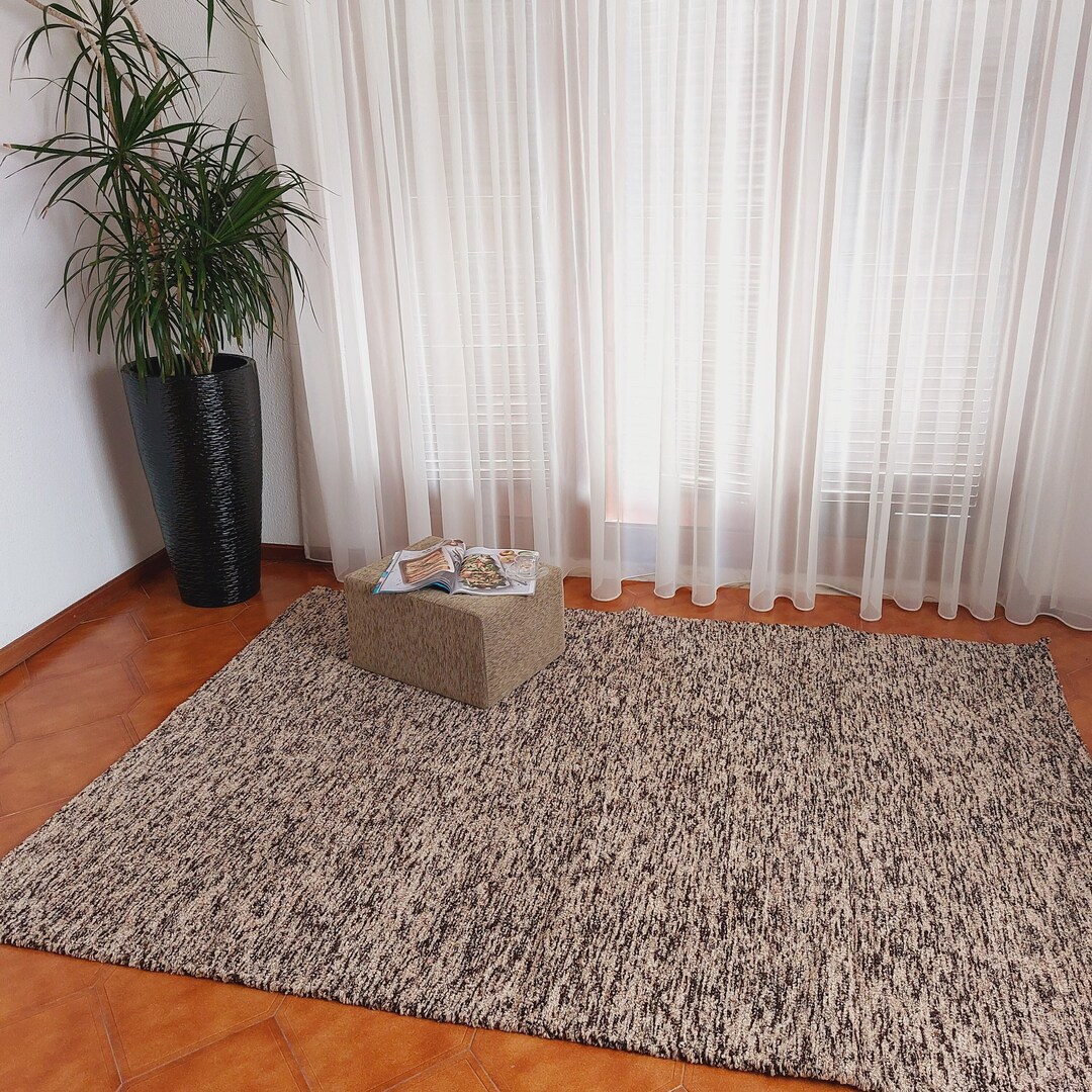 Large Brown Rug / Carpet Rug / Cotton Rug / Soft Rug / Rugs for Living ...
