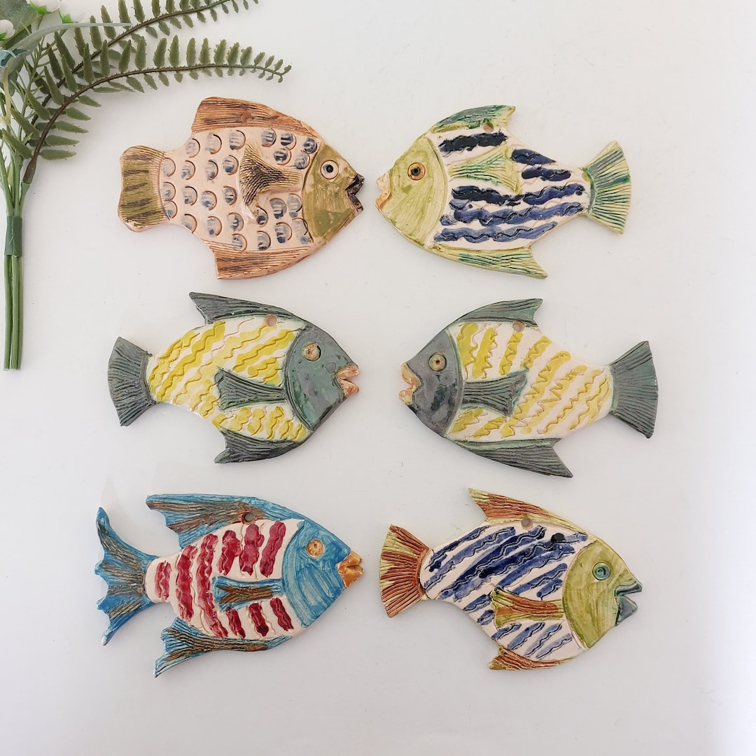 Cute Ceramic Fish / Pottery Fish / Handmade Art / Fish Gift / Ceramic ...