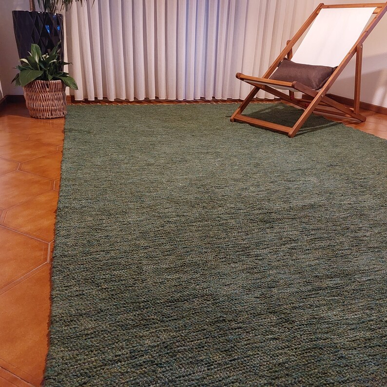 Extra Large Pine Green Rug 300x200 / Soft Rug / Cotton Rug / - Etsy