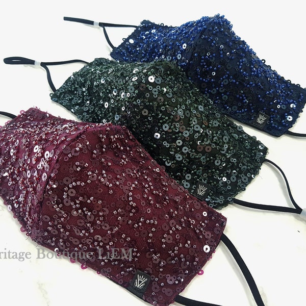 Bling Face Mask With Filter - Etsy