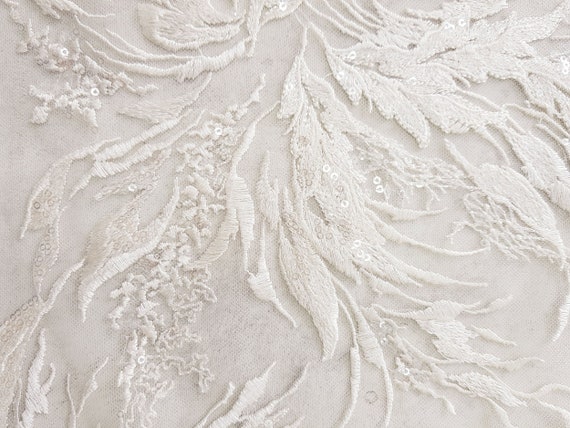 Sequins Embroidery Lace for Wedding and Evening Dress | Etsy