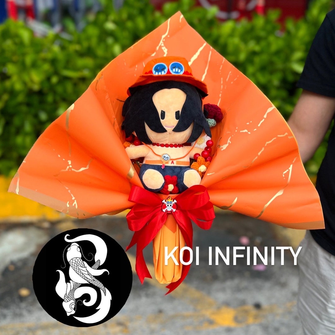 One Piece Ace Plush Bouquet - Etsy