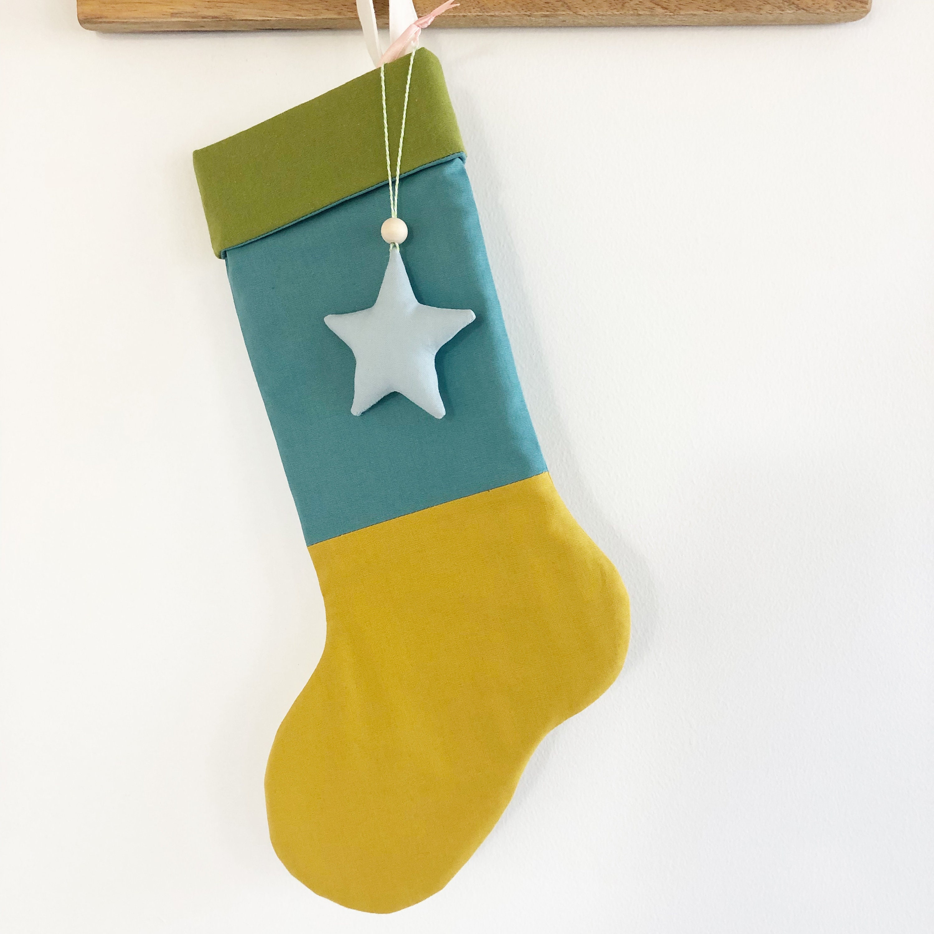 Christmas Stocking, Color Blocking Christmas Stocking, Minimalism ...