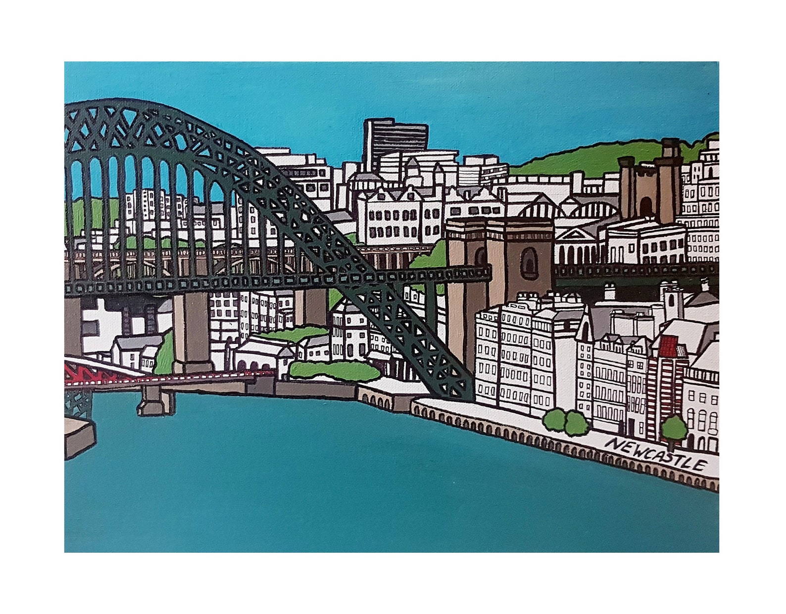 TYNE BRIDGE NEWCASTLE Art Print Modern Wall Art From - Etsy