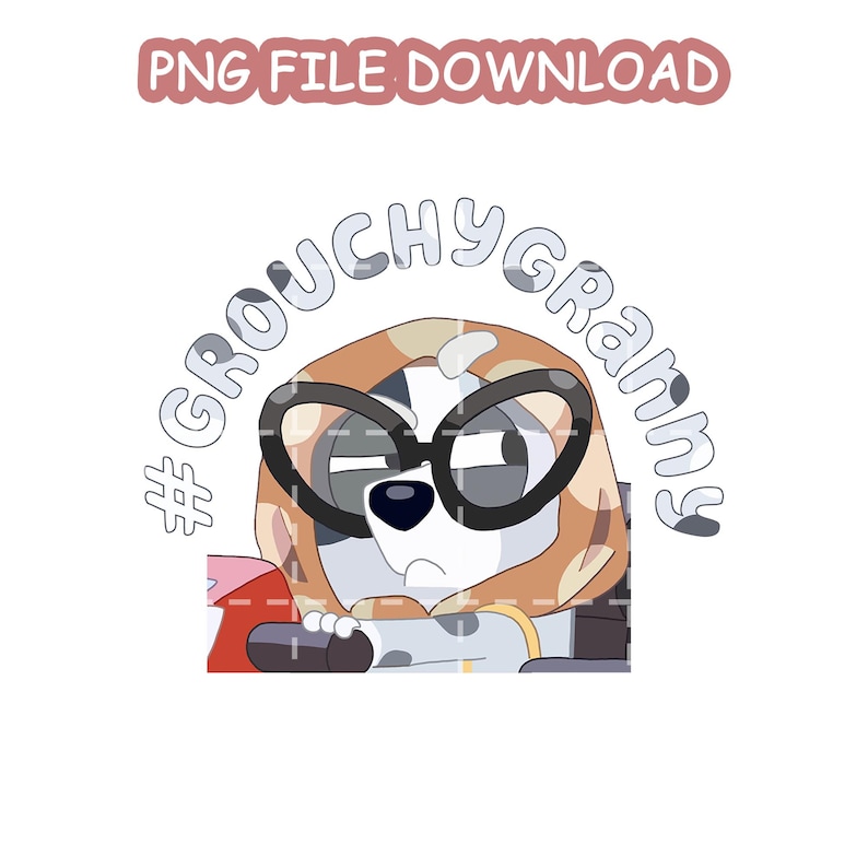 Muffin Granny PNG Bluey Muffin Heeler PNG Digital Print - Etsy