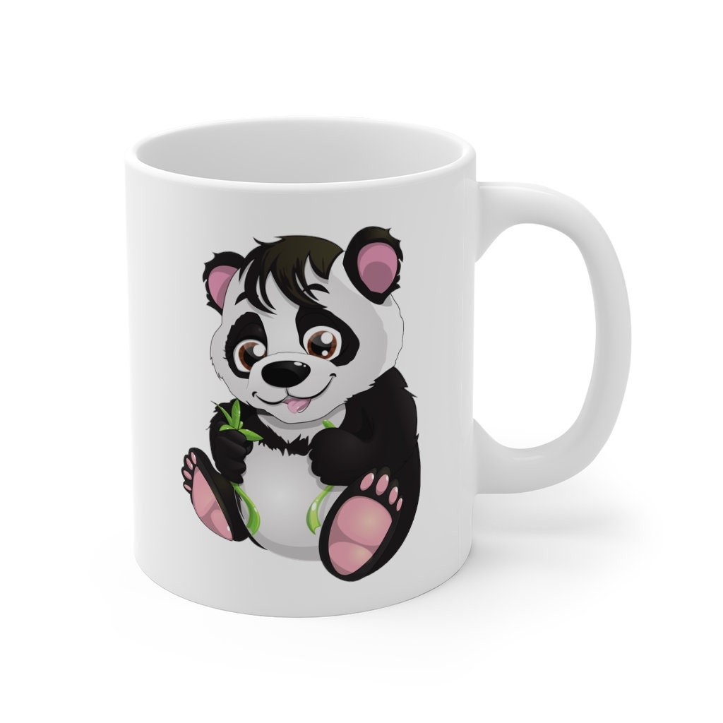 Little Black Panda Mug 11oz Coffee Mug panda inspired animal | Etsy