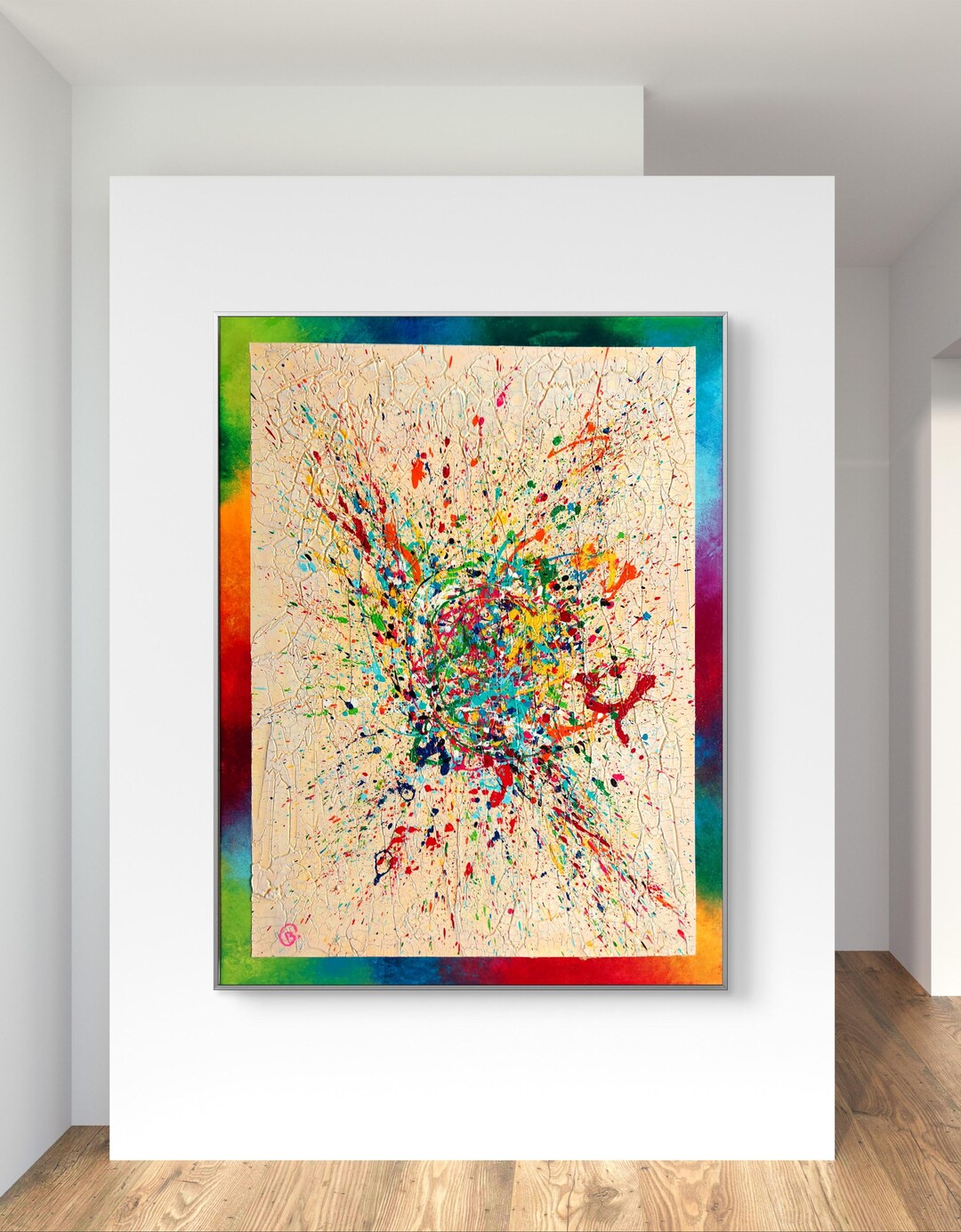 Jackson Pollock Style Number 24, Action Painting, Fluid Painting ...