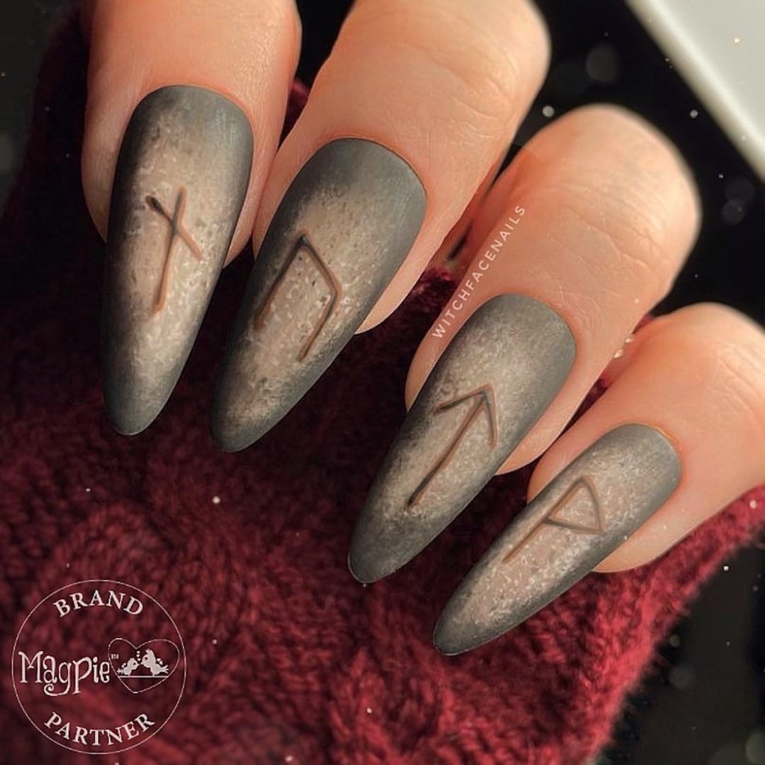 Press on Nails, Rune Nails, Viking Press Ons, False Nails, Fake Nails ...