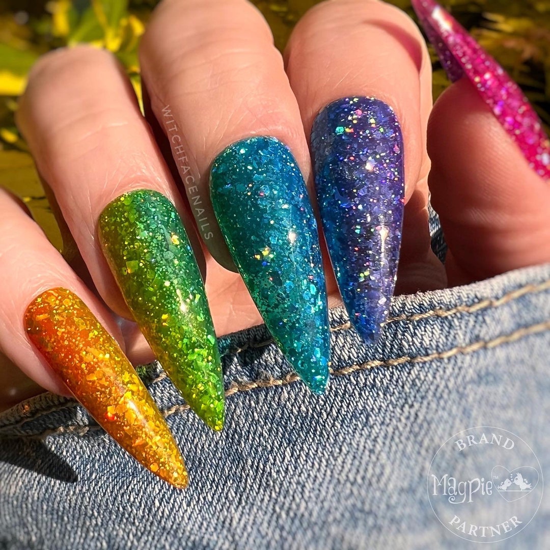 Press on Nails, Rainbow Press Ons, Glitter Press Ons, Pride Press Ons ...