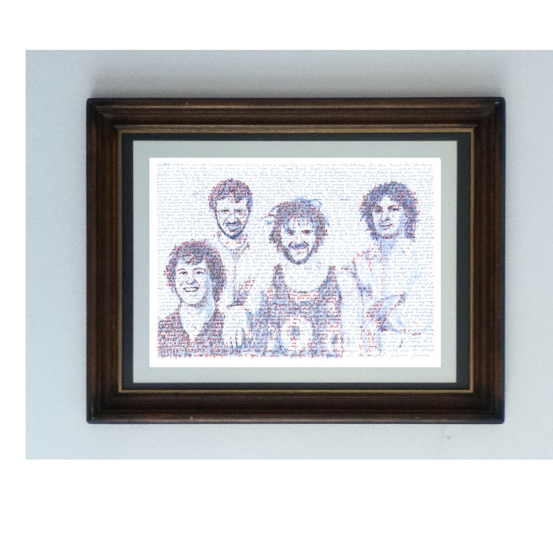 Phish Poster, Illustrated Word Portrait of the Band With All Song ...