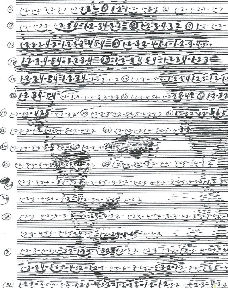 Philip Glass Poster, a Handmade Portrait With His Music in Eight Parts ...