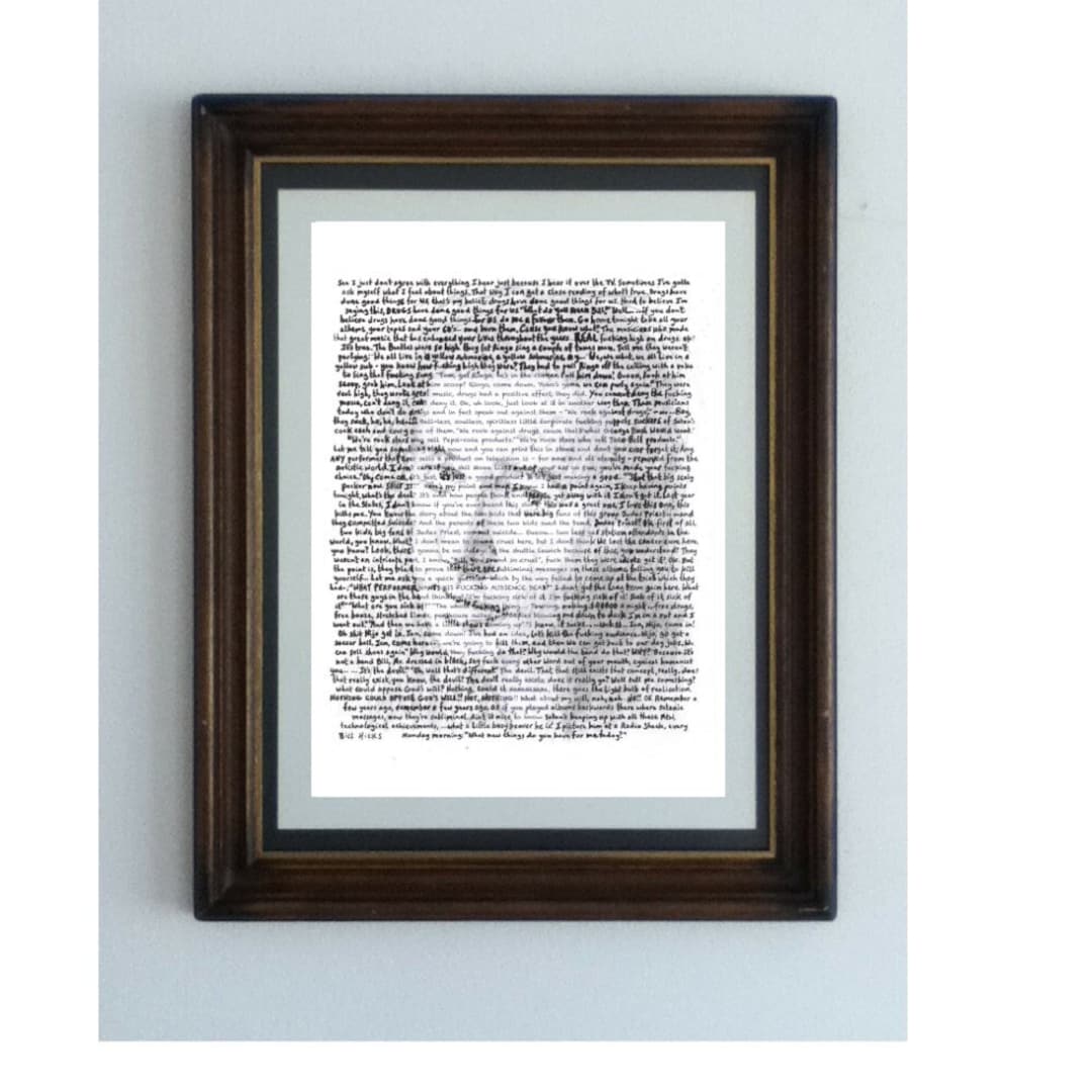 Bill Hicks Portrait of the Great Stand-up Comedian With the Transcript ...