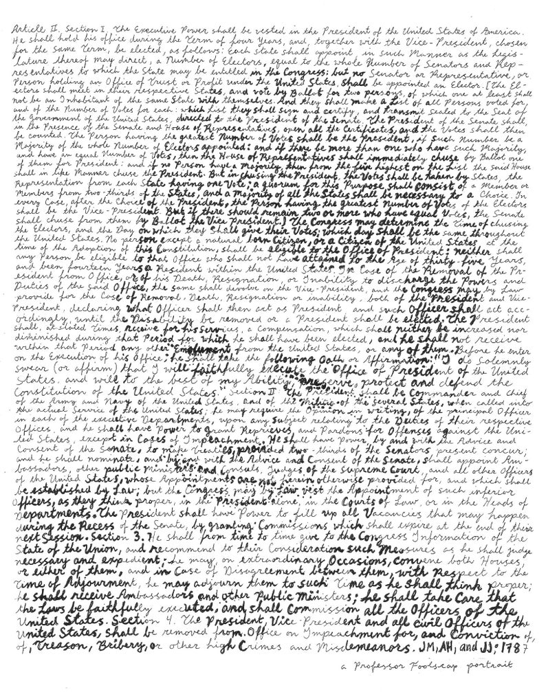 Presidential Portraits With Second Amendment of the US - Etsy