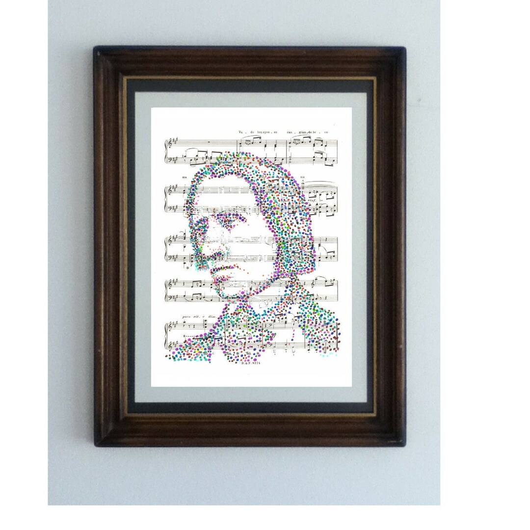 Franz Liszt Poster, Handmade Franz Liszt Portrait, Hungarian Composer ...