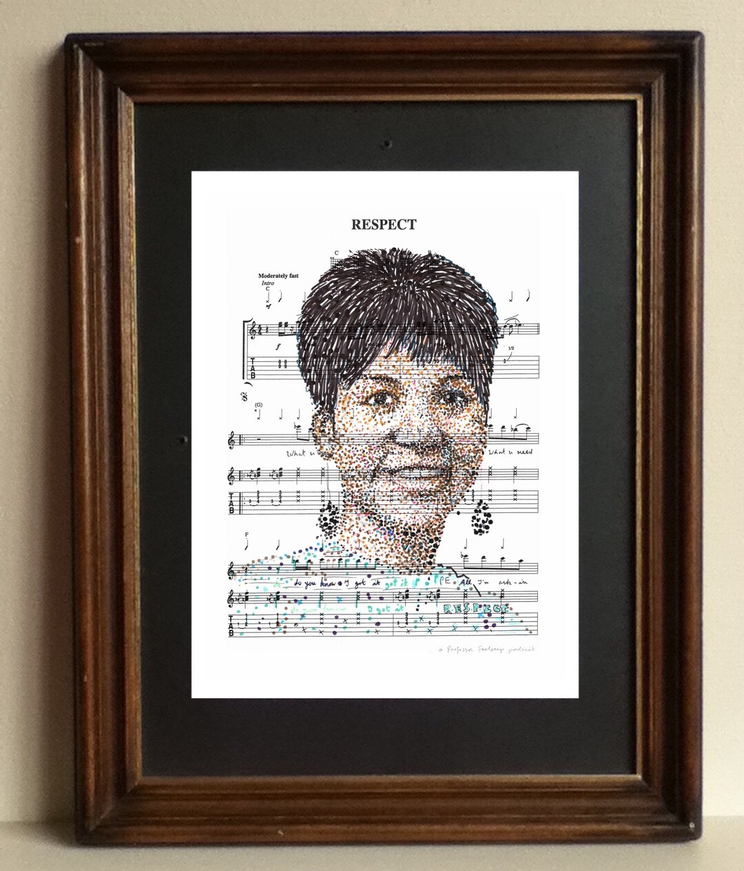 Aretha Franklin, an Illustrated Portrait of the Queen of Soul, Famous ...