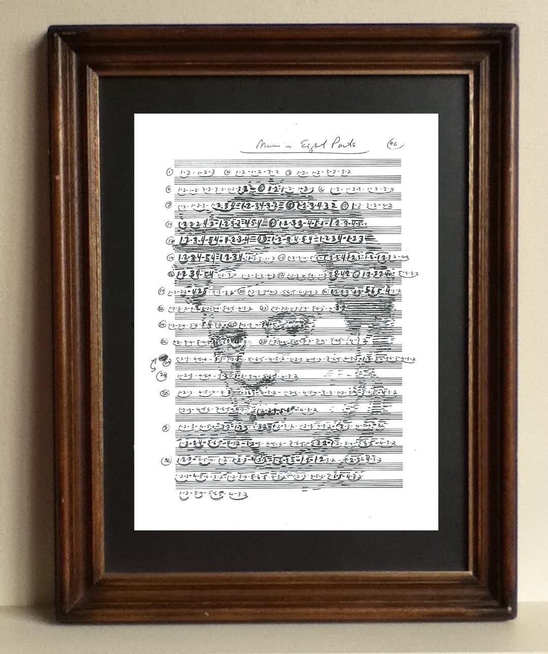 Philip Glass Poster, a Handmade Portrait With His Music in Eight Parts ...