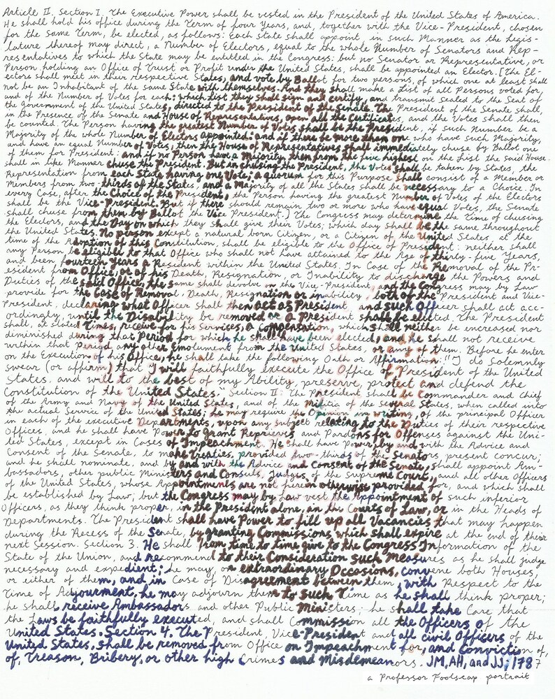 Presidential Portraits With Second Amendment of the US - Etsy