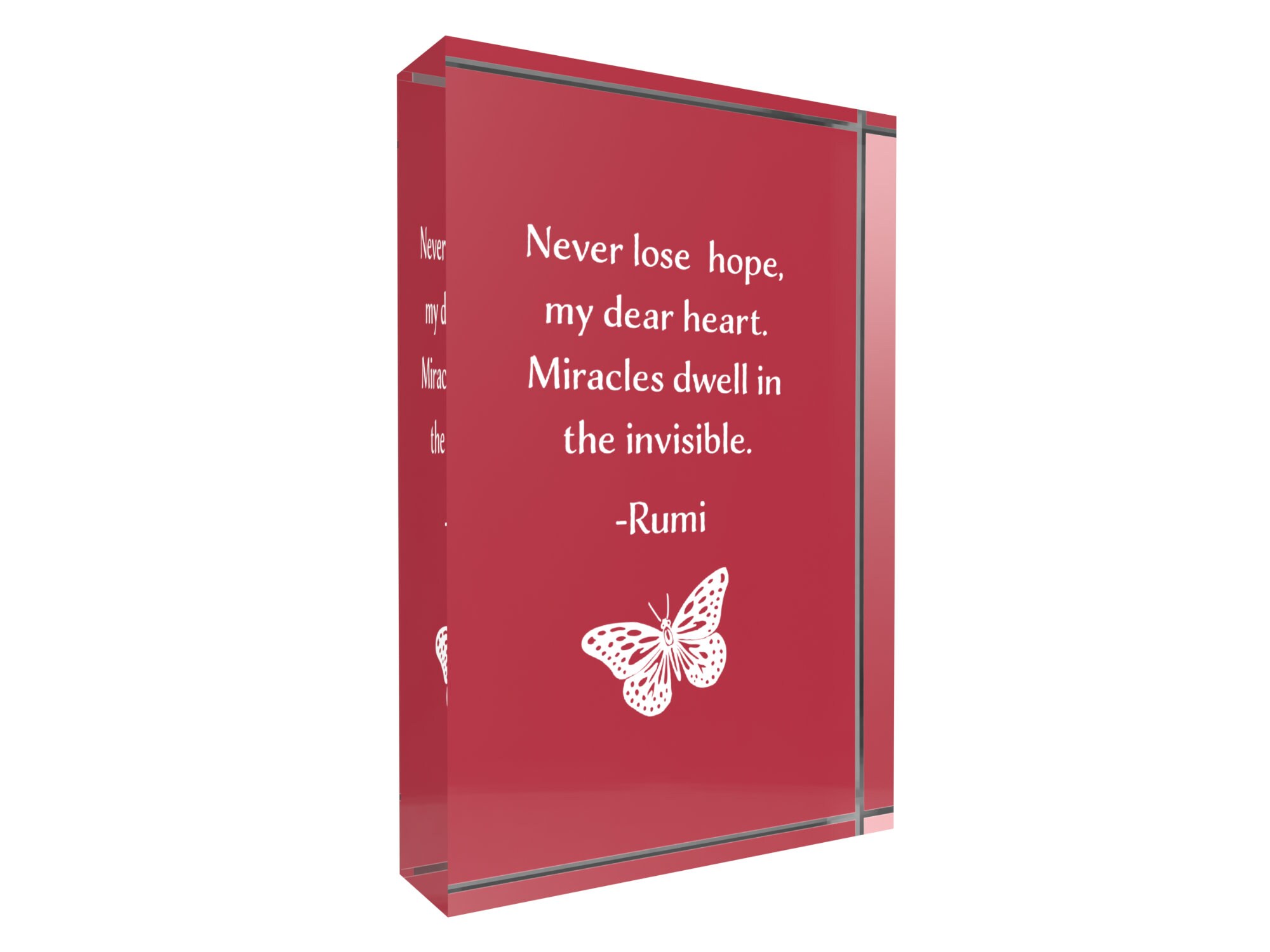 Rumi Quote Plaque Never Lose Hope My Dear Heart - Etsy