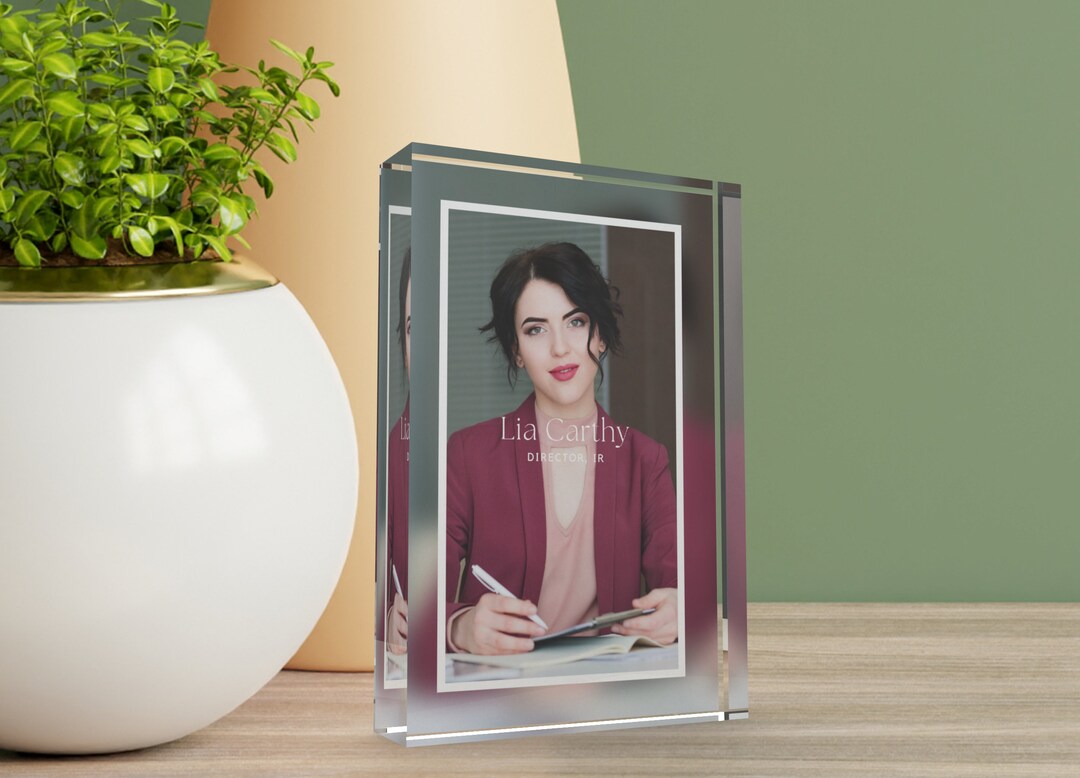 Personalized Office Desk Plaque, Lucite Name Plaque, Employee ...