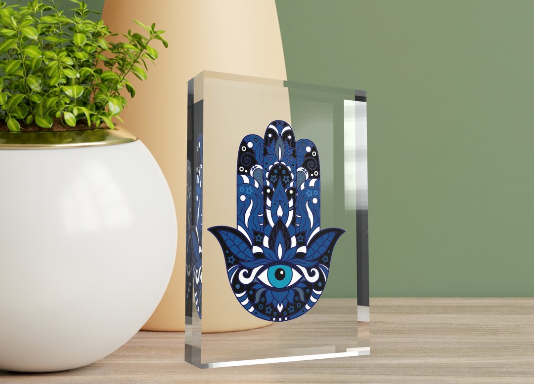 Evil Eye Protection Plaque, Nazar Home Decor, Spiritual Art for Office ...