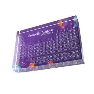 Acrylic Periodic Table of Elements, Free Standing Periodic Table Plaque ...