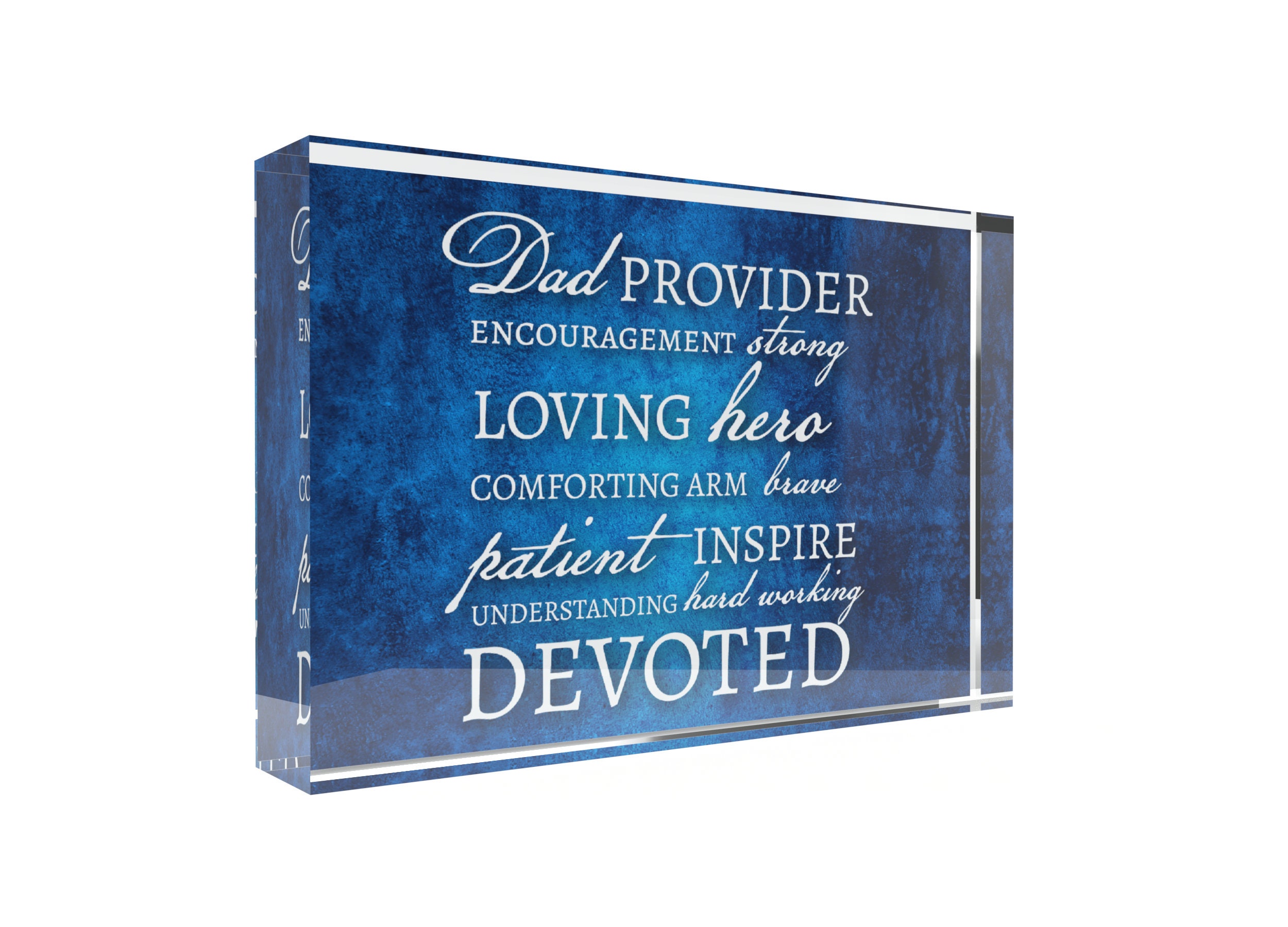 Free-standing Inspirational Word Art Plaque for Dad, Word Picture for ...