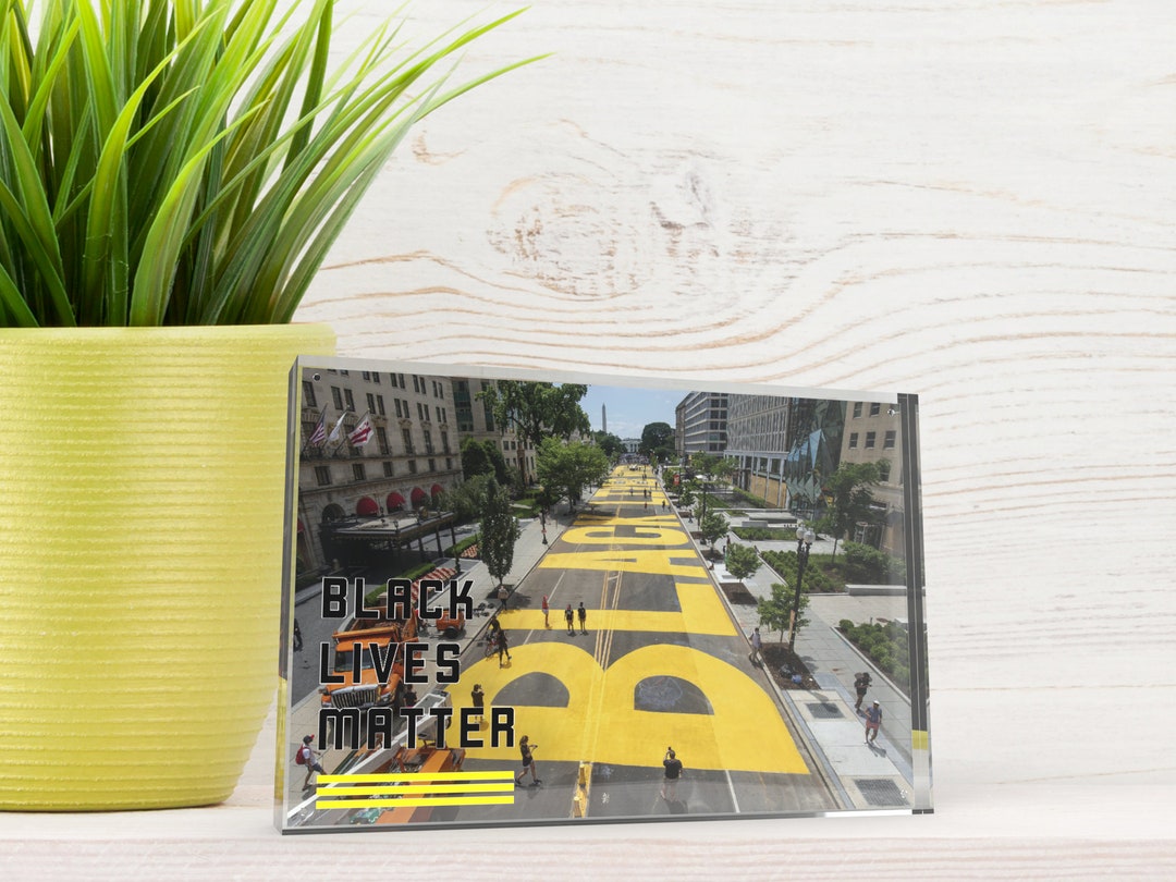Black Lives Matter Decor, BLM Art, Free Standing Acrylic BLM Plaque for ...