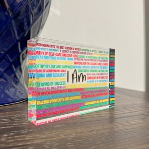 Inspirational Affirmation Plaque, Words of Encouragement, Daily ...