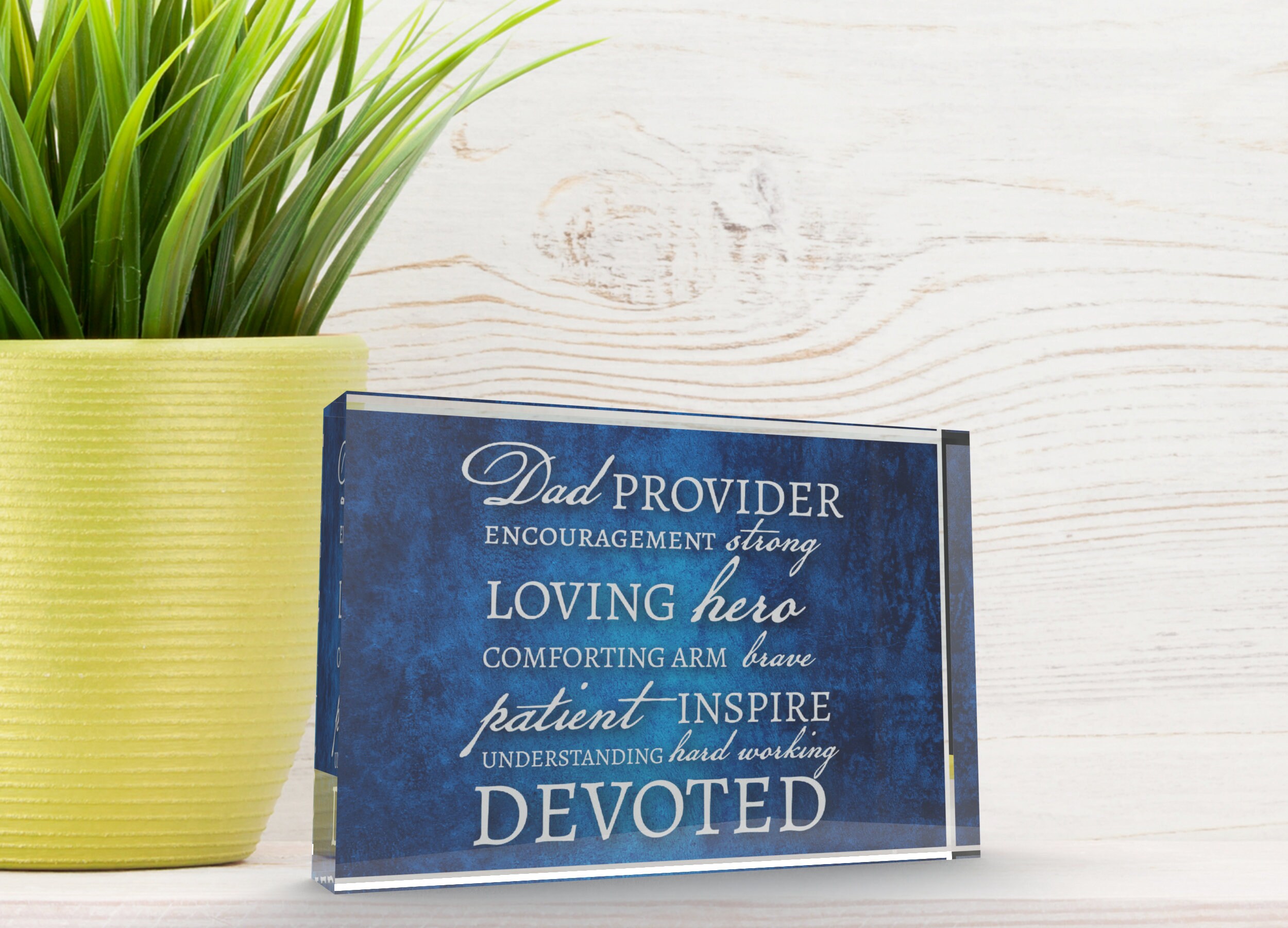 Free-standing Inspirational Word Art Plaque for Dad, Word Picture for ...