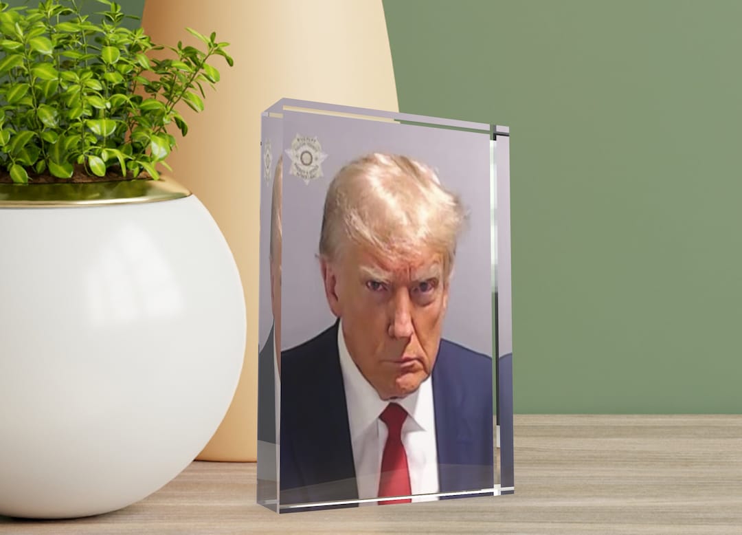 Limited Edition Donald Trump Indicted Mugshot Plaque, Trump Photo ...