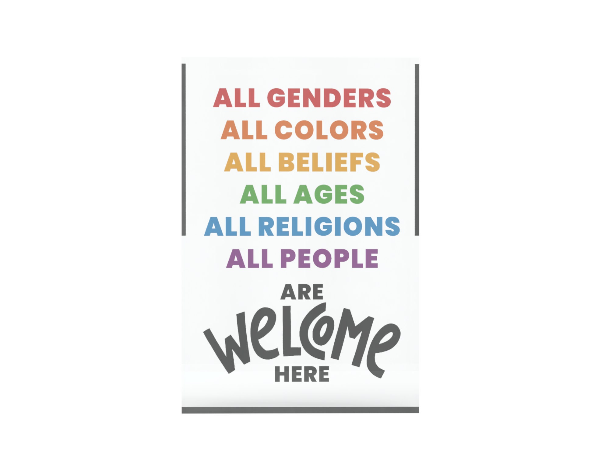 LGBTQ Rainbow Pride Decor Everyone is Welcome Here Sign - Etsy