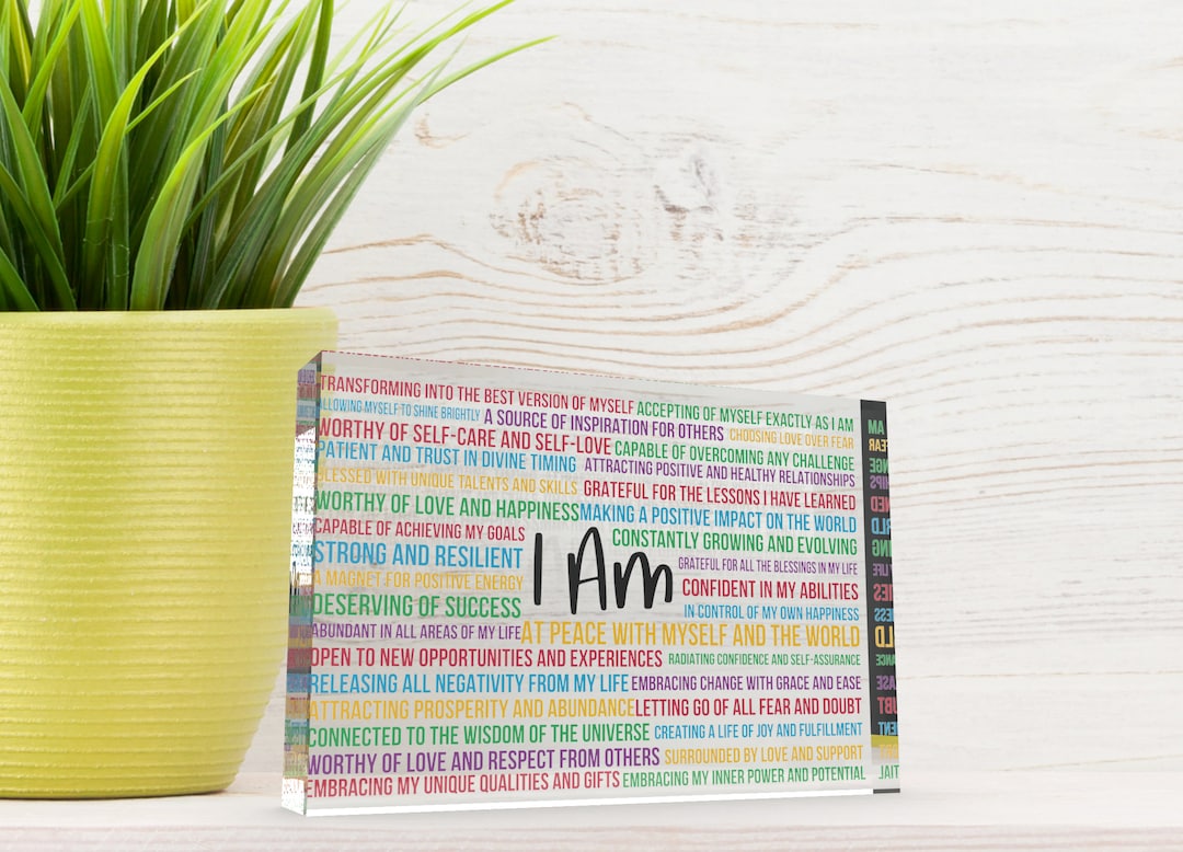 Inspirational Affirmation Plaque, Words of Encouragement, Daily ...