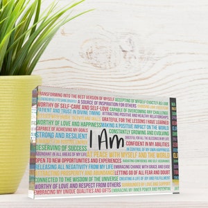 Inspirational Affirmation Plaque, Words of Encouragement, Daily ...