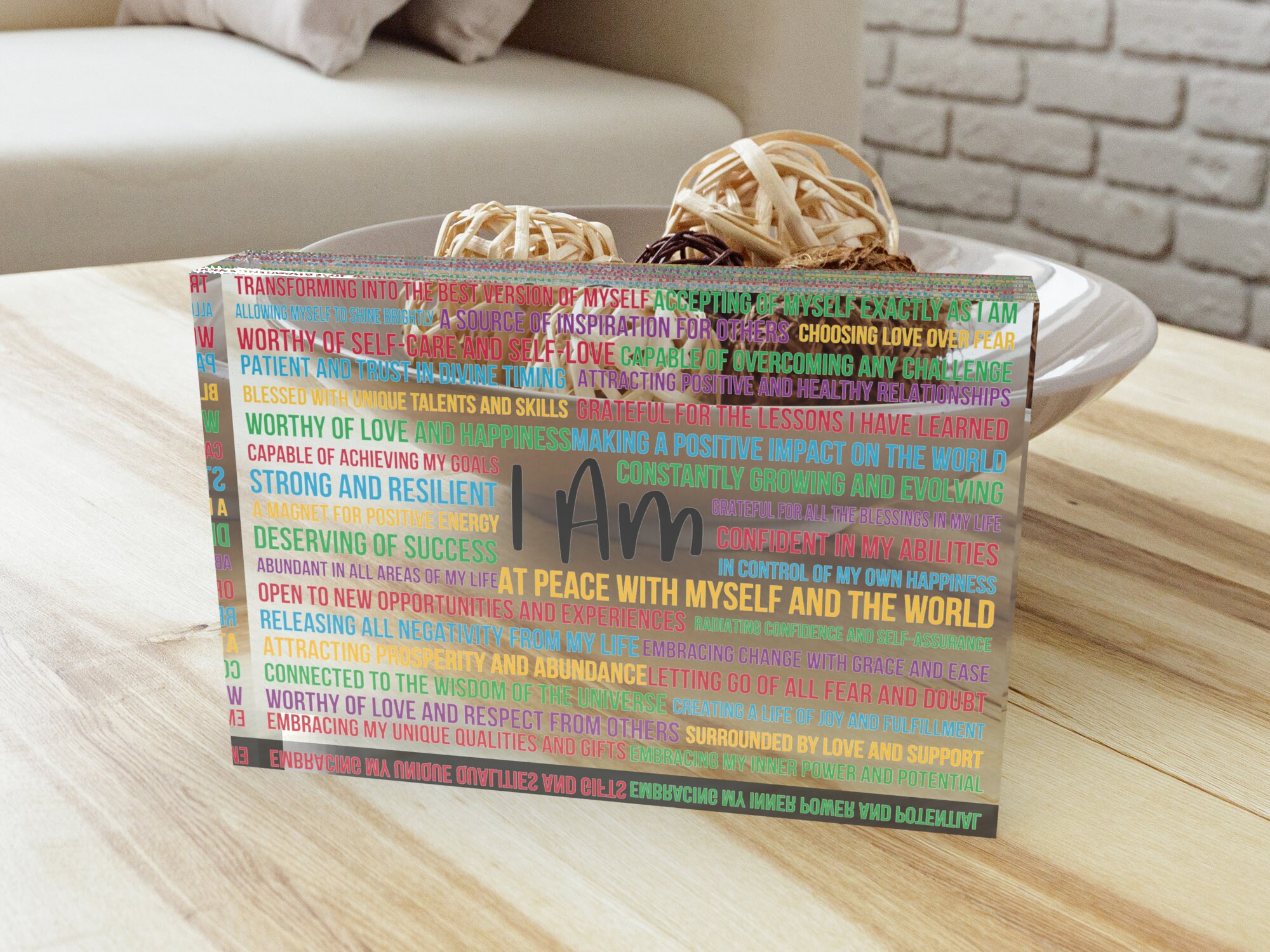 Inspirational Affirmation Plaque, Words of Encouragement, Daily ...
