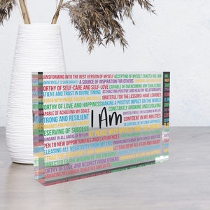 Inspirational Affirmation Plaque, Words of Encouragement, Daily ...