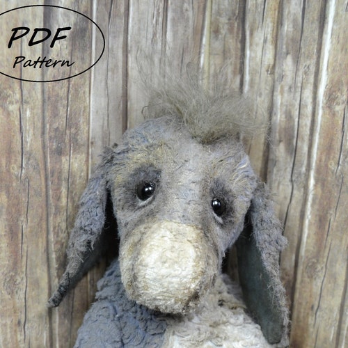 PDF Pattern Donkey Eddy Soft Toy Craft Kit Teddy Stuffed | Etsy