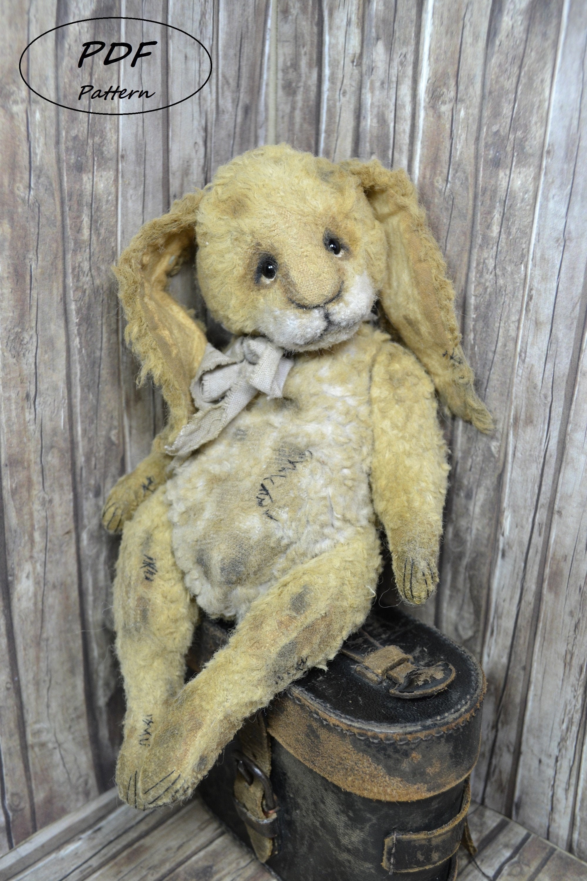 PDF Pattern Rabbit Casper Soft Toy Craft Kit Teddy Stuffed | Etsy