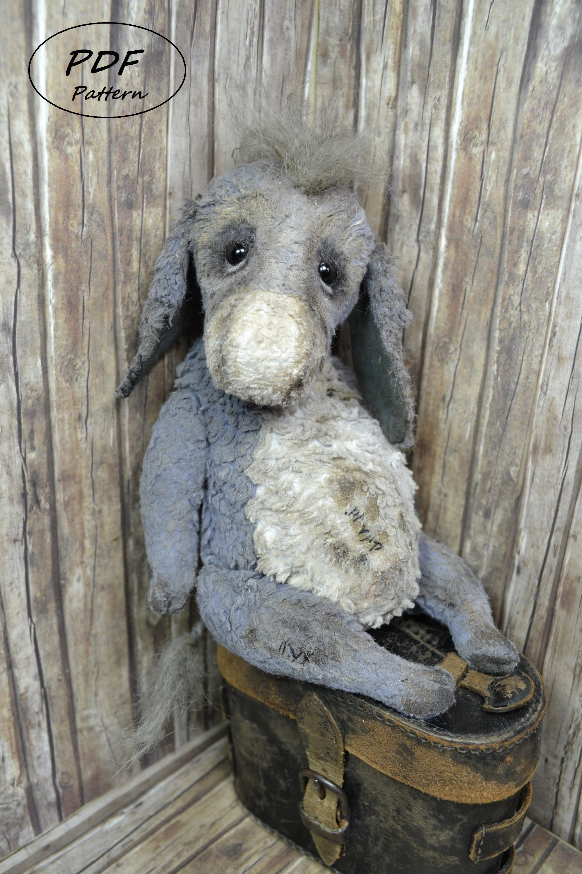 PDF Pattern Donkey Eddy Soft Toy Craft Kit Teddy Stuffed | Etsy