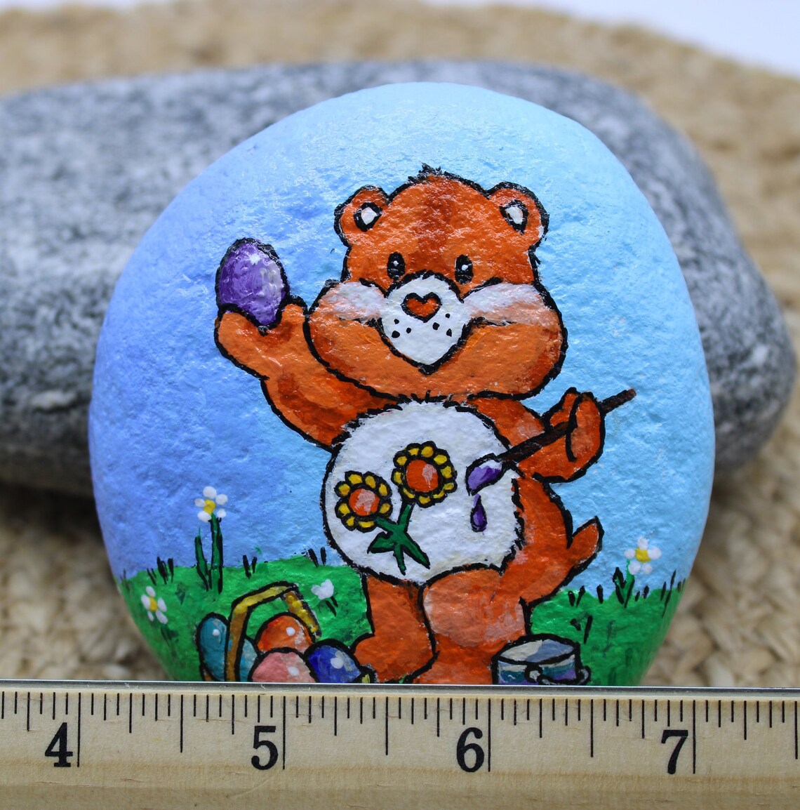 Adorable Easter Care Bears Hand Painted Rock Rockn Palette B - Etsy