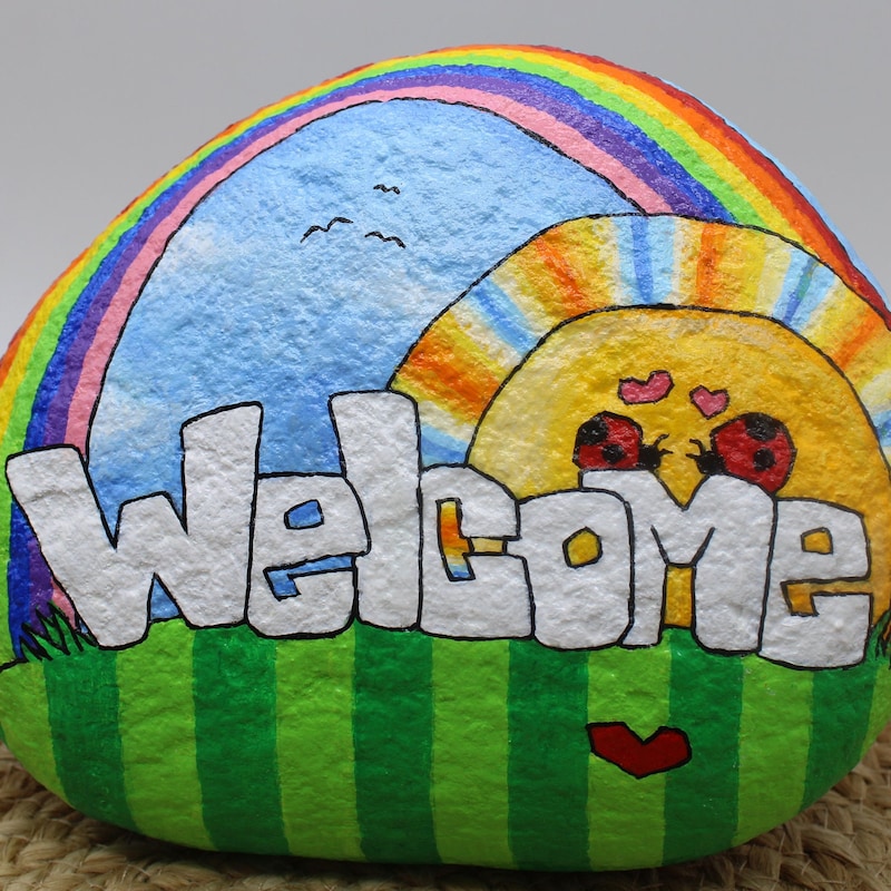 Welcome Rocks - Etsy