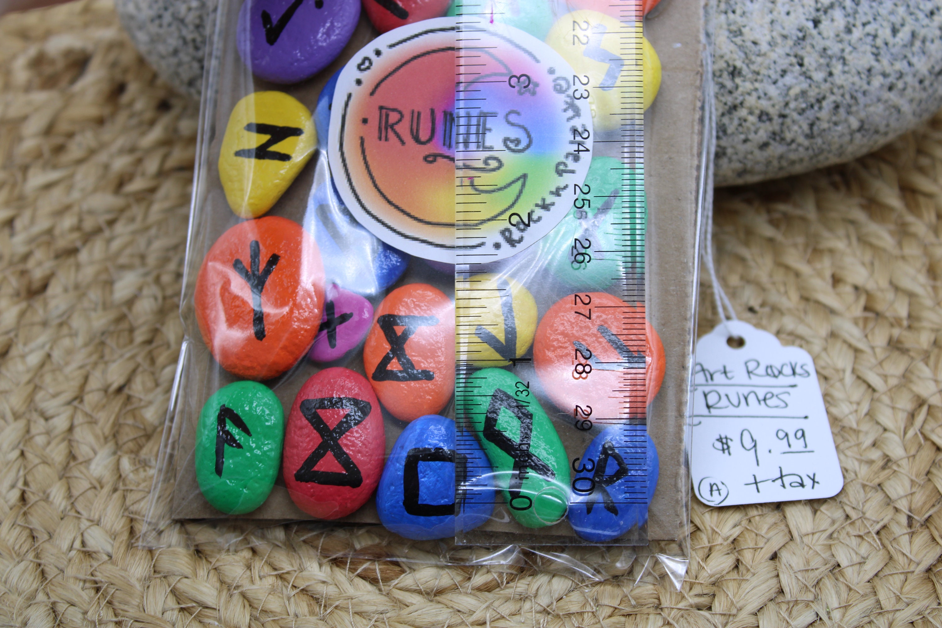 Hand Painted Runes Elder Funk Colorful Hand Painted Rocks A - Etsy