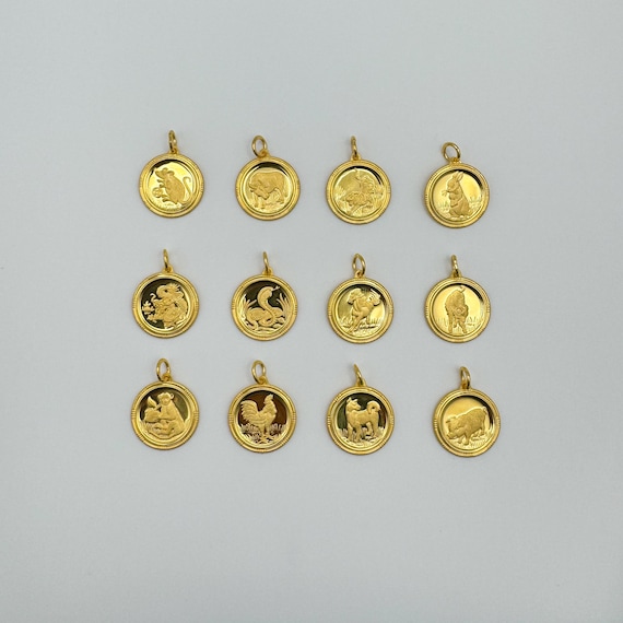 Gold chinese zodiac charms 60 photos - Youhoroscope.com