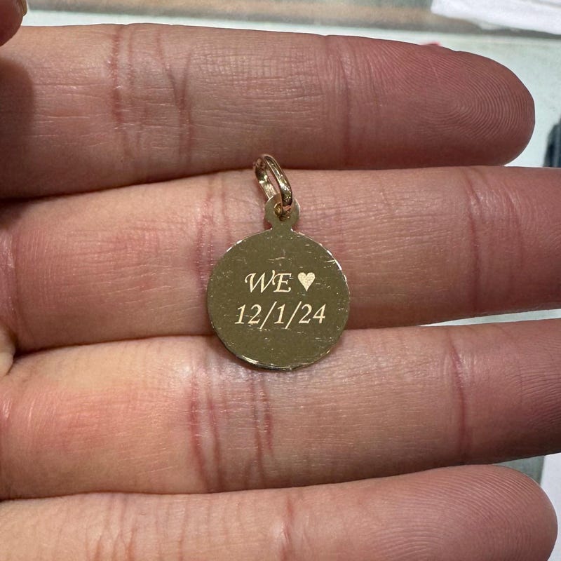 Gold Disc Pendant - Etsy