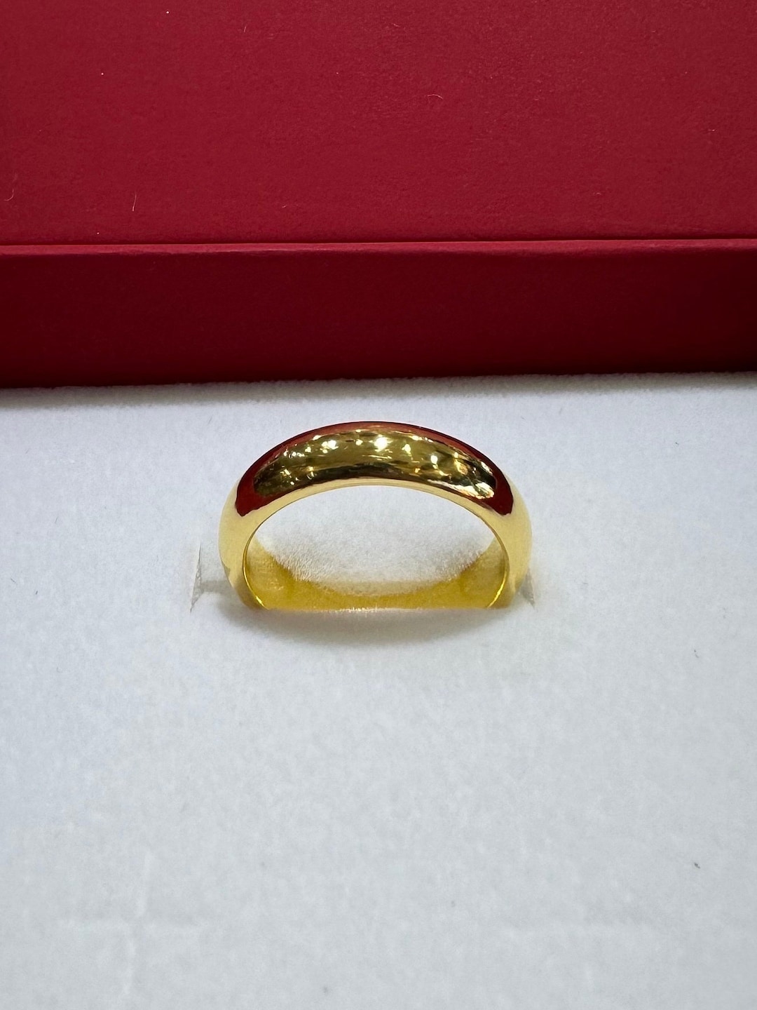 24k Solid Gold Wedding Band, Genuine Pure 999.9 Gold Ring for Men ...